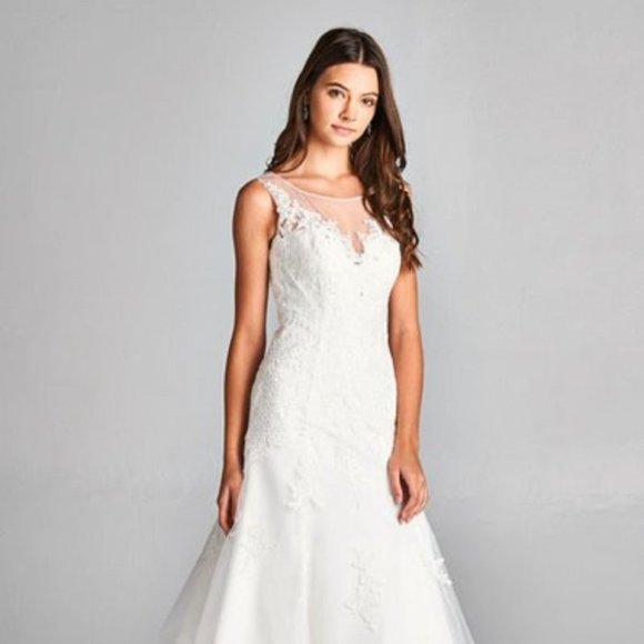 Aspeed | Dresses | New Formal Trumpet Sleeveless Wedding Gown W Floral ...